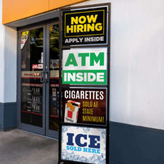 Free Standing 4 Panel Sign Frame - Wilde Signs - Pavement Sign Frame