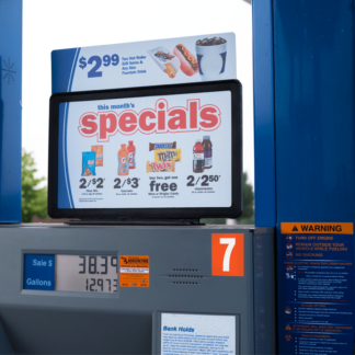 Fuel Pump Number Set (White on Black) - Wilde Signs - Pump Decals