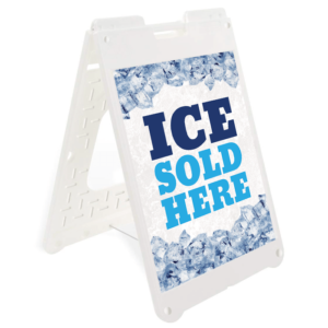 Ice Sold Here | Signicade Insert | Stock Signs and Frames