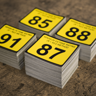 92 Octane Rating Decal Pack - Wilde Signs - Signs, Decals and More!