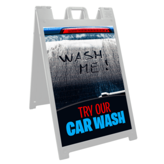 Try Our Car Wash | Signicade Insert | Stock Signs and Frames