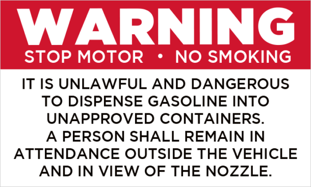 Fuel Pump Decals - Wilde Signs