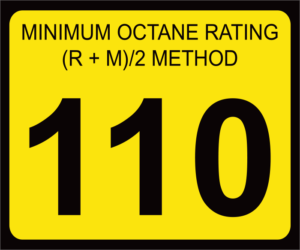 110 Octane Rating Decal Pack - Wilde Signs - Signs, Decals and More!
