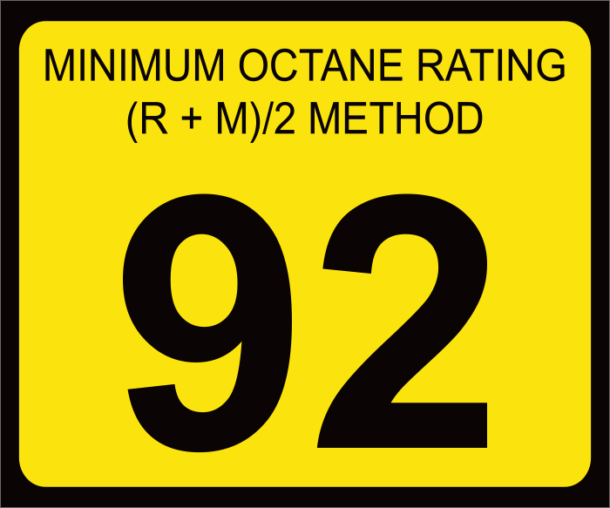 92 Octane Rating Decal Pack - Wilde Signs - Signs, Decals and More!