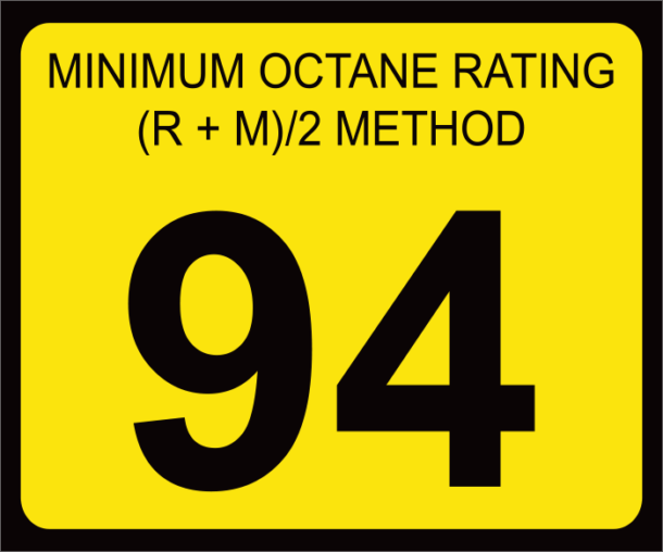 94 Octane Rating Decal Pack - Wilde Signs - Signs, Decals and More!