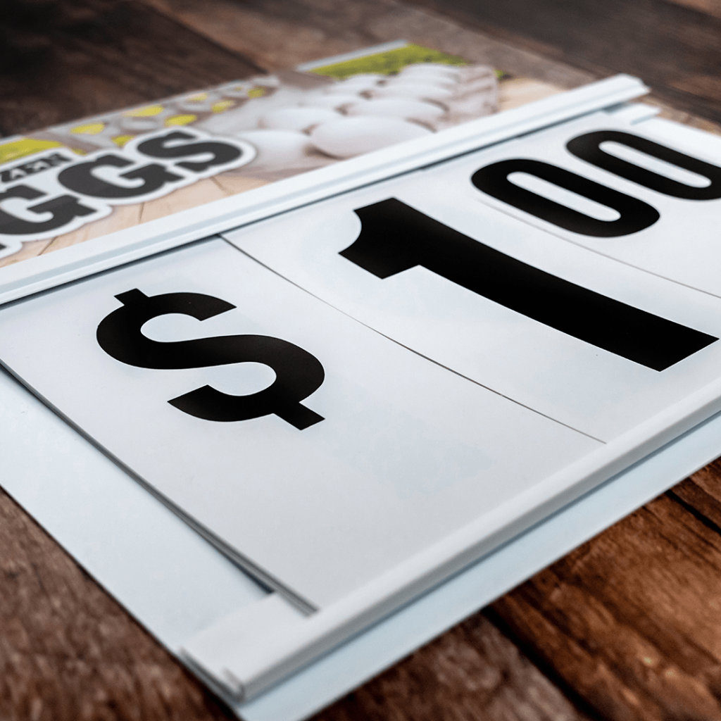 "Dozen Eggs" Spiral Bound Changeable Price Sign - Wilde Signs