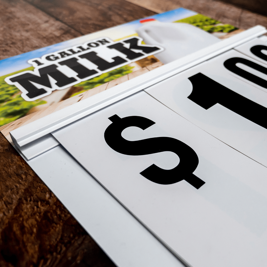 "Milk Gallon" Spiral Bound Changeable Price Sign - Wilde Signs