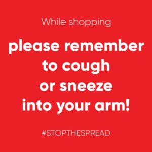 Cough or SneezeInto Arm Window & DoorSigns/Decals - Wilde Signs