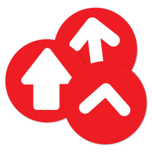 Red DirectionalArrowsFloor Graphic Packs - Wilde Signs